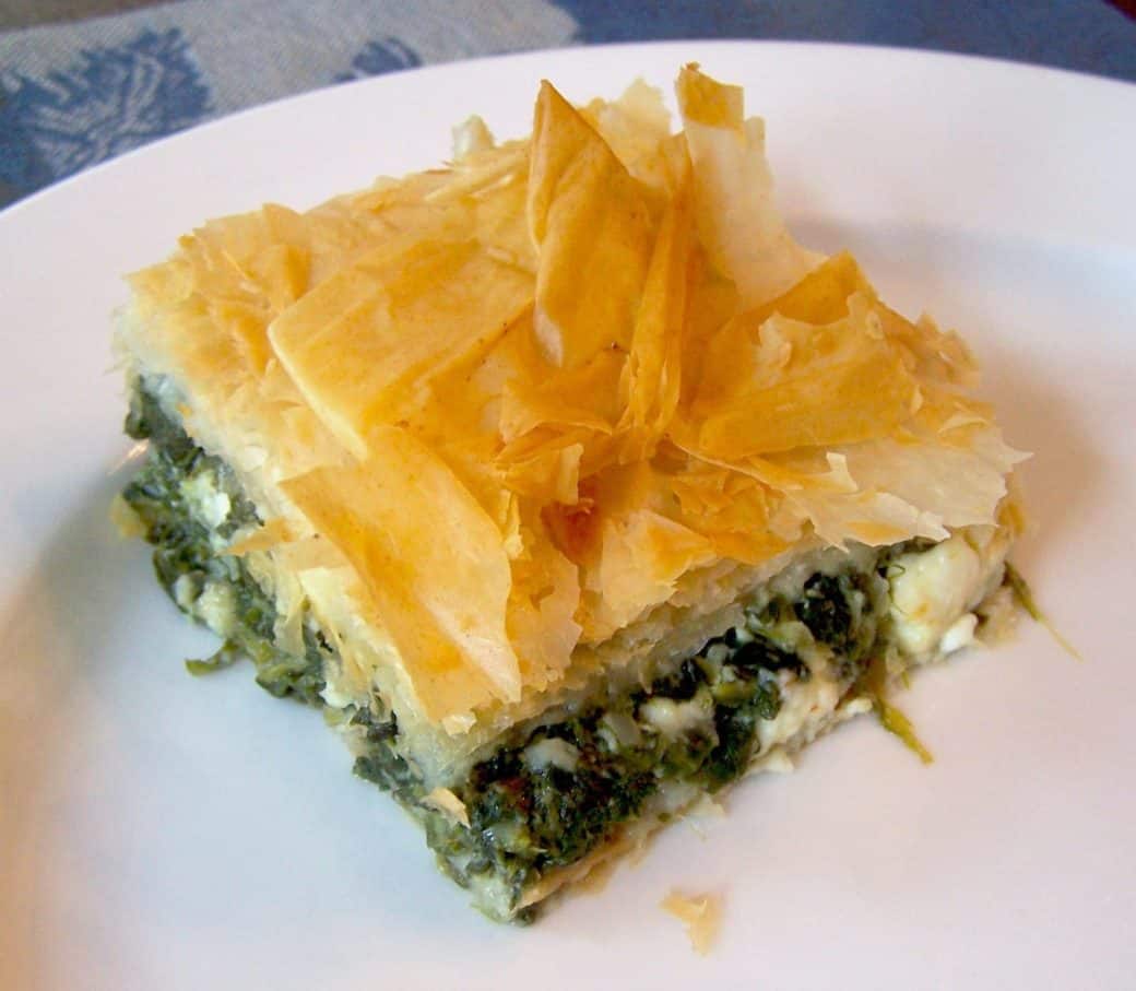 Spanakopita - Greek spinach and feta cheese pie recipe